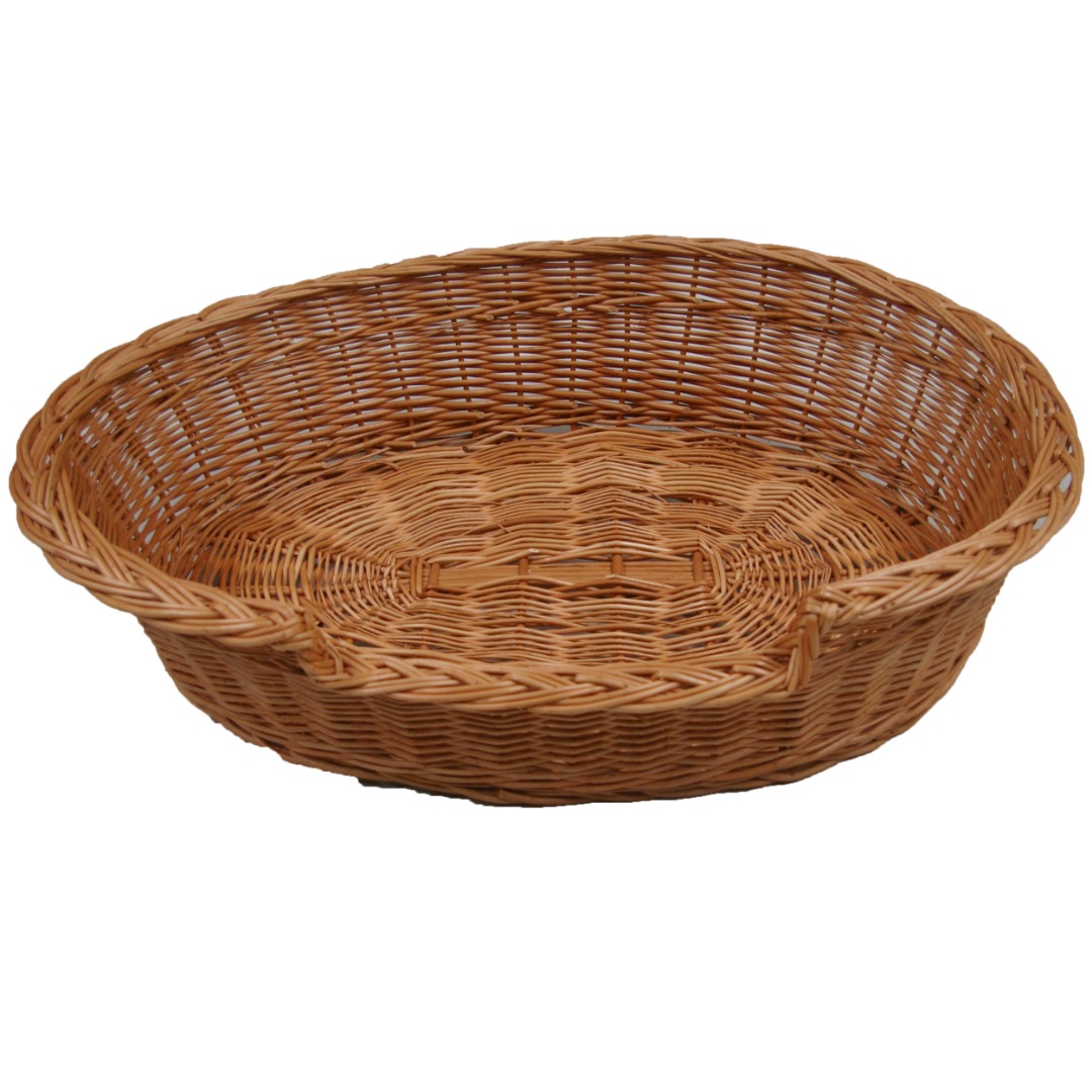 The Natural Willow Wicker Dog or Cat Bed Basket Hand Made 5 Sizes