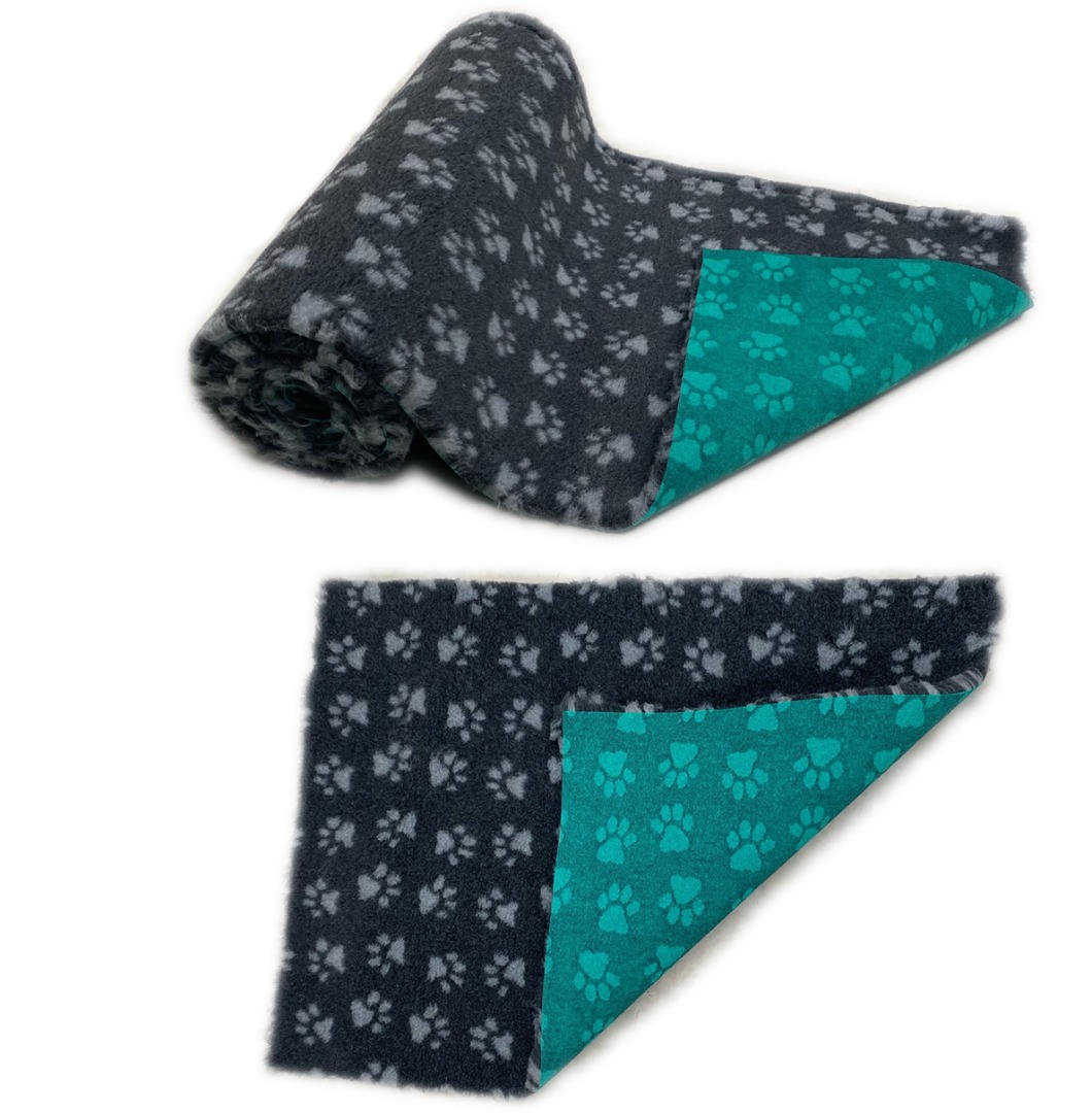 Charcoal Grey Paw vet bedding,vet bed Traditional Green Back cut in ...