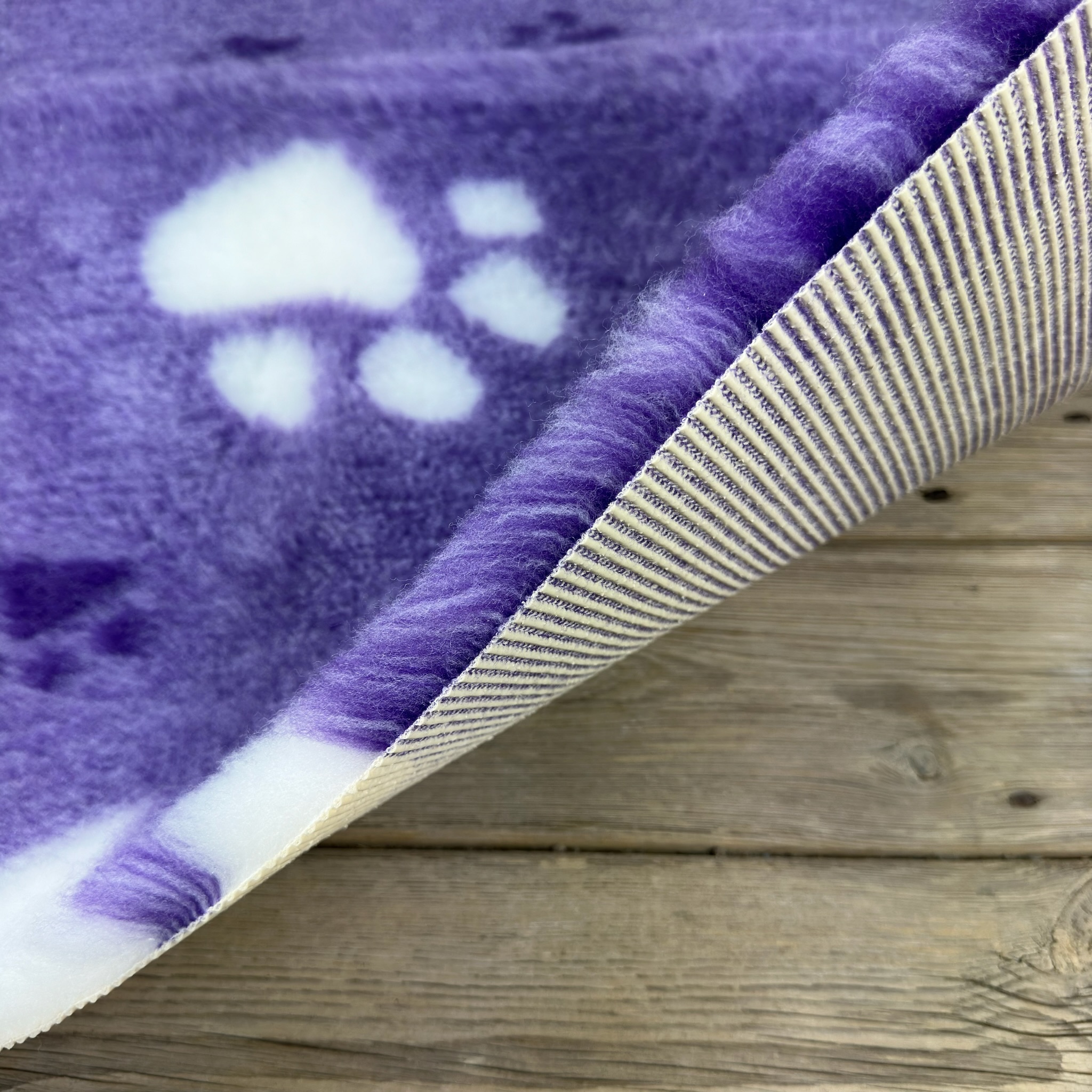Purple Large White Paw high grade Vet Bedding non-slip back bed fleece ...